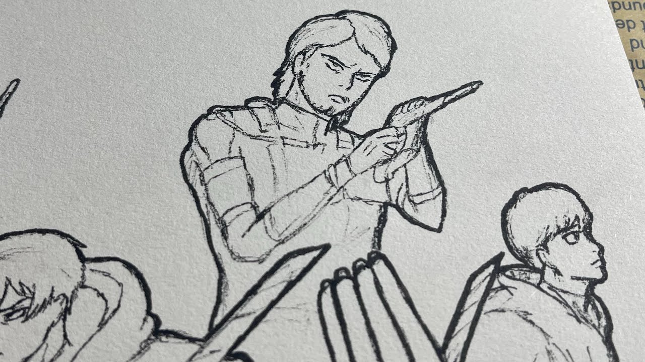 How to draw Jean step by step in 6 minutes - Attack on Titan | Drawing ...