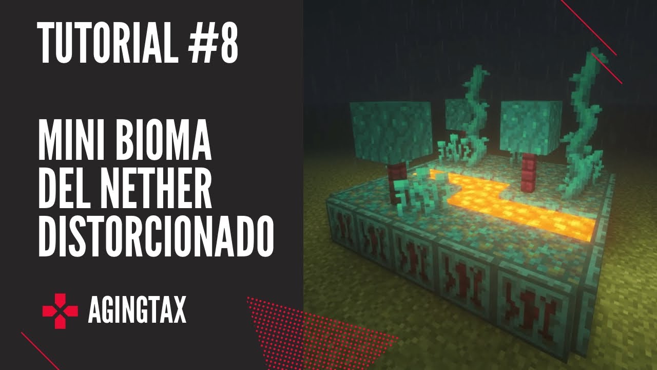COMO HACER un MINI BIOMA del NETHER *Azul* en MINECRAFT | Tutorial #8 ...