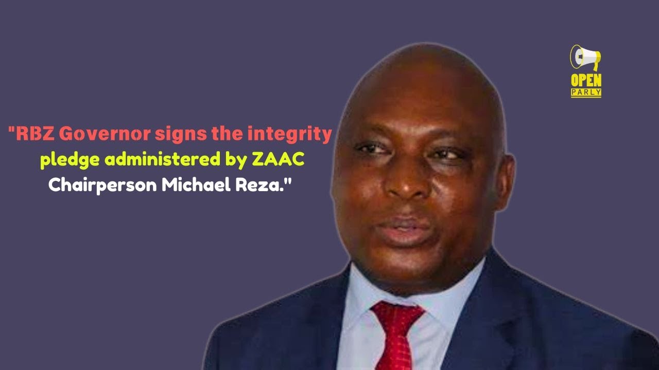 "Reserve Bank Of Zimbabwe Governor Dr. John Mushayavanhu signs the ...