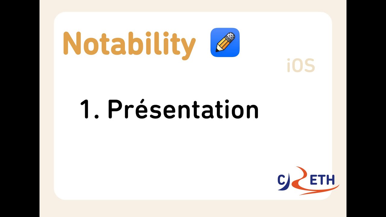 Notability - 1 - Présentation - YouTube