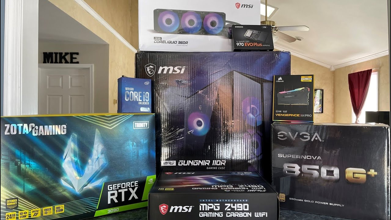New MSI Custom Gaming PC Build i9-10850k RTX 3090 - YouTube