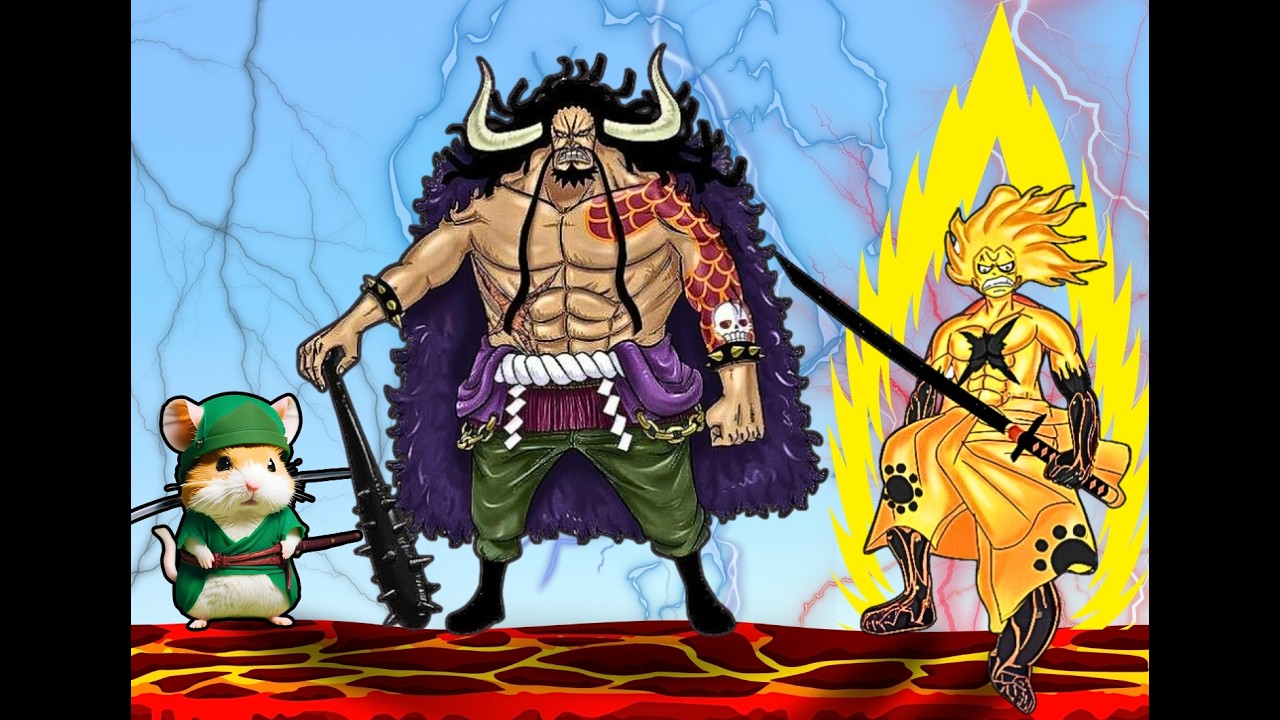 Hamster Zoro escapes the maze to save Luffy gear 5 Kaido battle - One ...