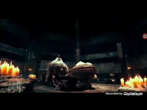 Werewolf fight scene