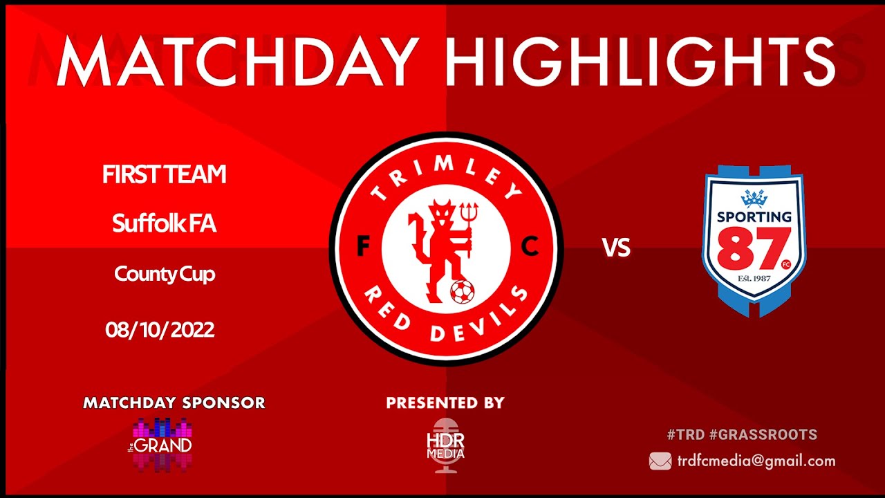 Extended Match Highlights | Sporting 87 V Trimley Red Devils | Cup action - YouTube
