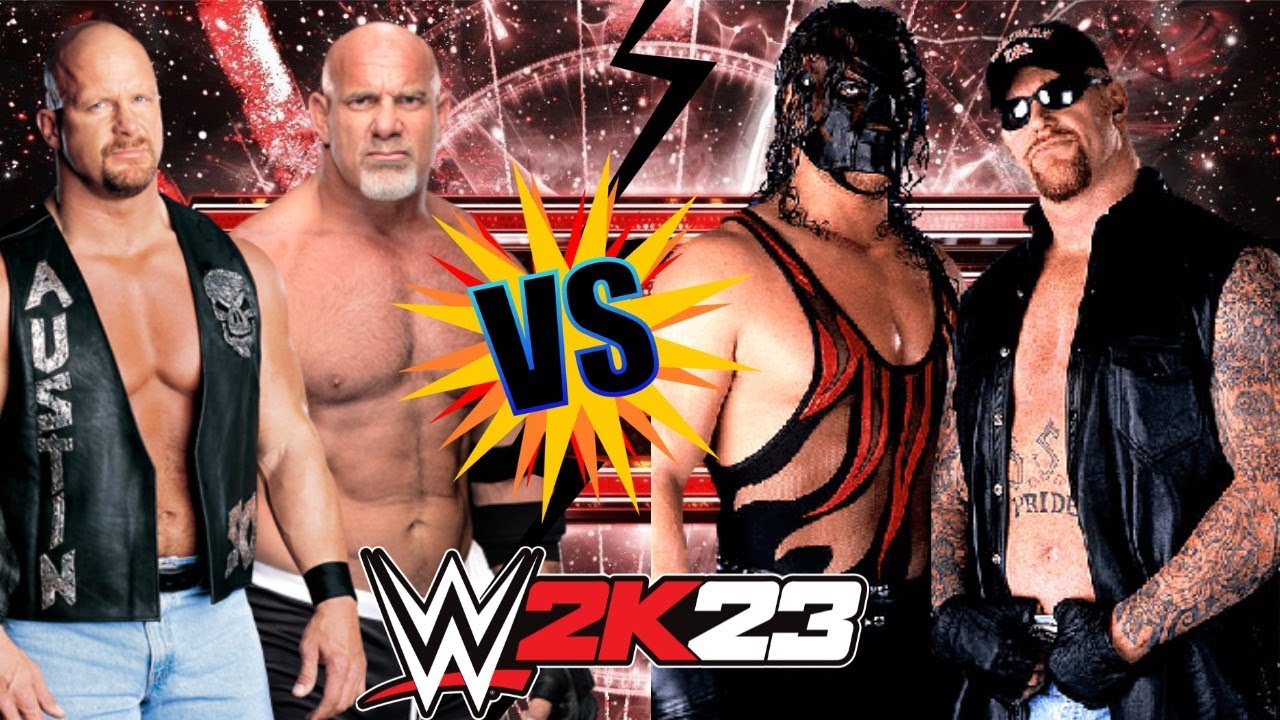 Undertaker & Kane Vs Stone Cold Steve Austin & Goldberg Tag Team ...