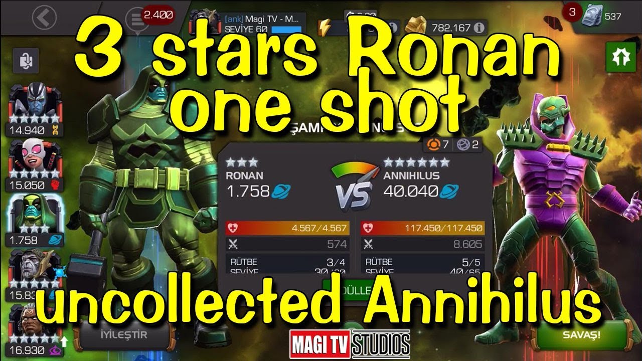 3 STARS RONAN ONE SHOT ANNIHILUS - UNCOLLECTED - MCOC - YouTube