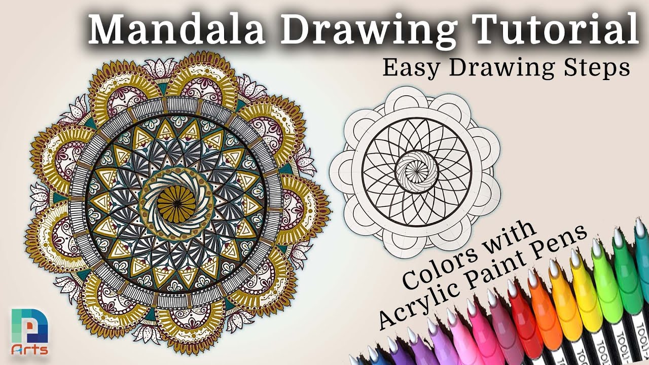 Creating Vibrant Mandala: Watch How Acrylic Pens Bring Art to Life ...