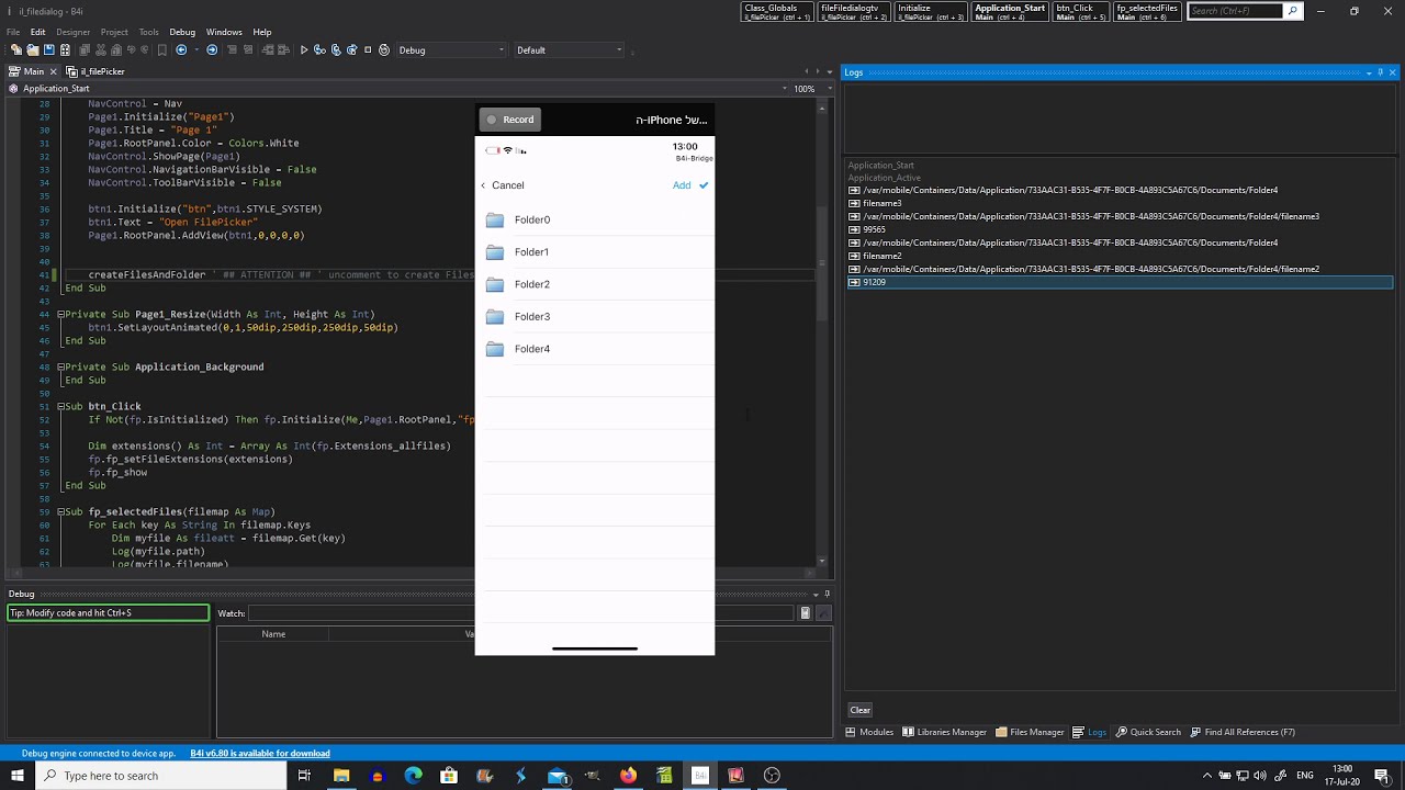 FilePicker for iOS (B4i) - YouTube
