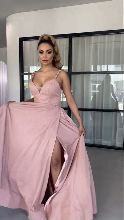 MILA LABEL | Clare Gown - Pink Shimmer - YouTube