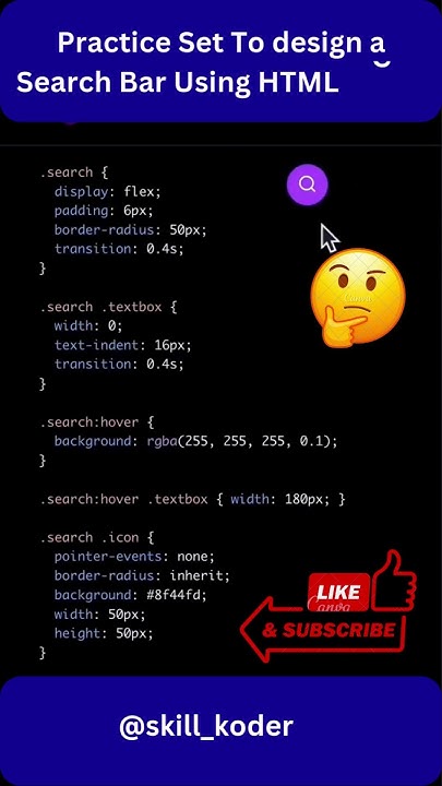 Search Bar Using Css Webdevelopment Webdesign Css Htmlcsswebsite Uidesigners Youtube