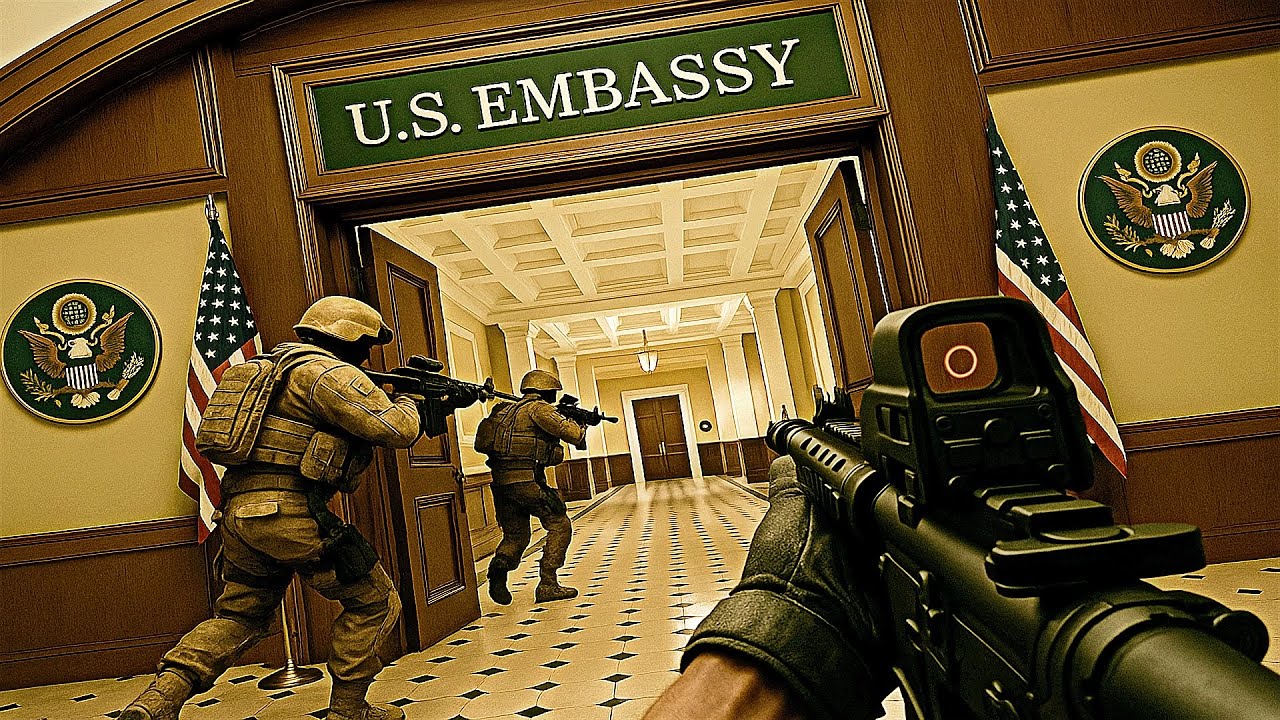 (Pt3) US Embassy Siege | Call of Duty Modern Warfare | Realistic ...
