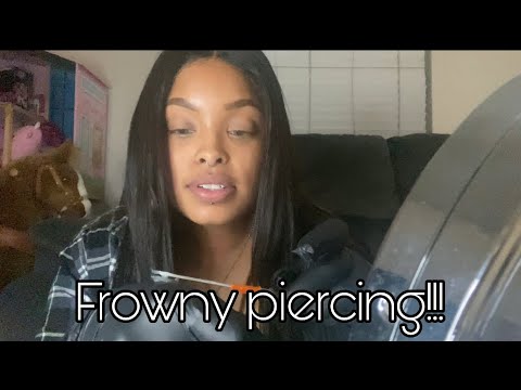 How I pierced a frowny piercing at home! - YouTube
