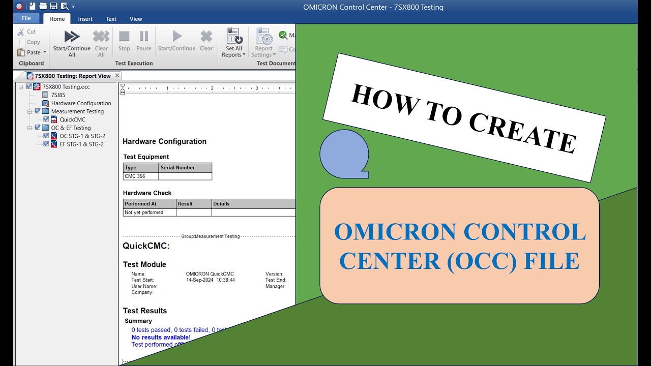 How To Create Omicron OCC File Comprehensive Way - YouTube