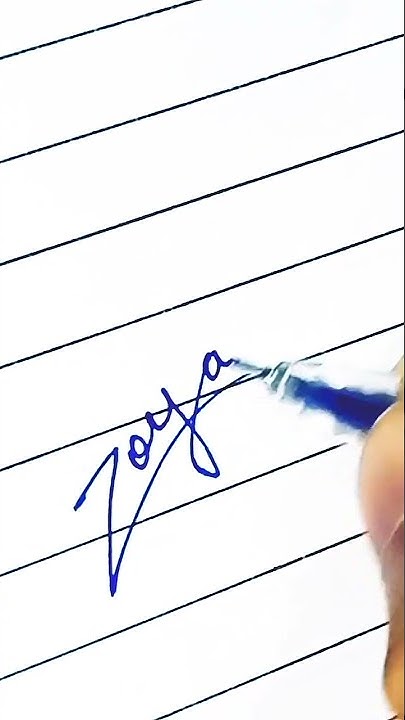 "Zoya" name signature style #shorts - YouTube
