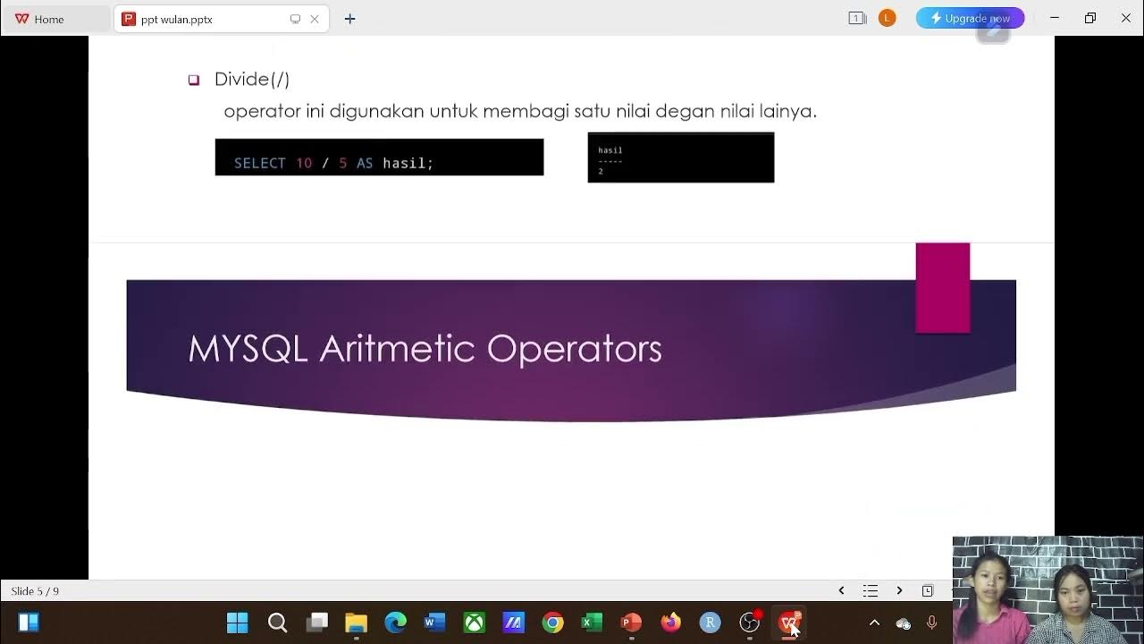 mysql aritmetic operators dan mysql compound operators - YouTube
