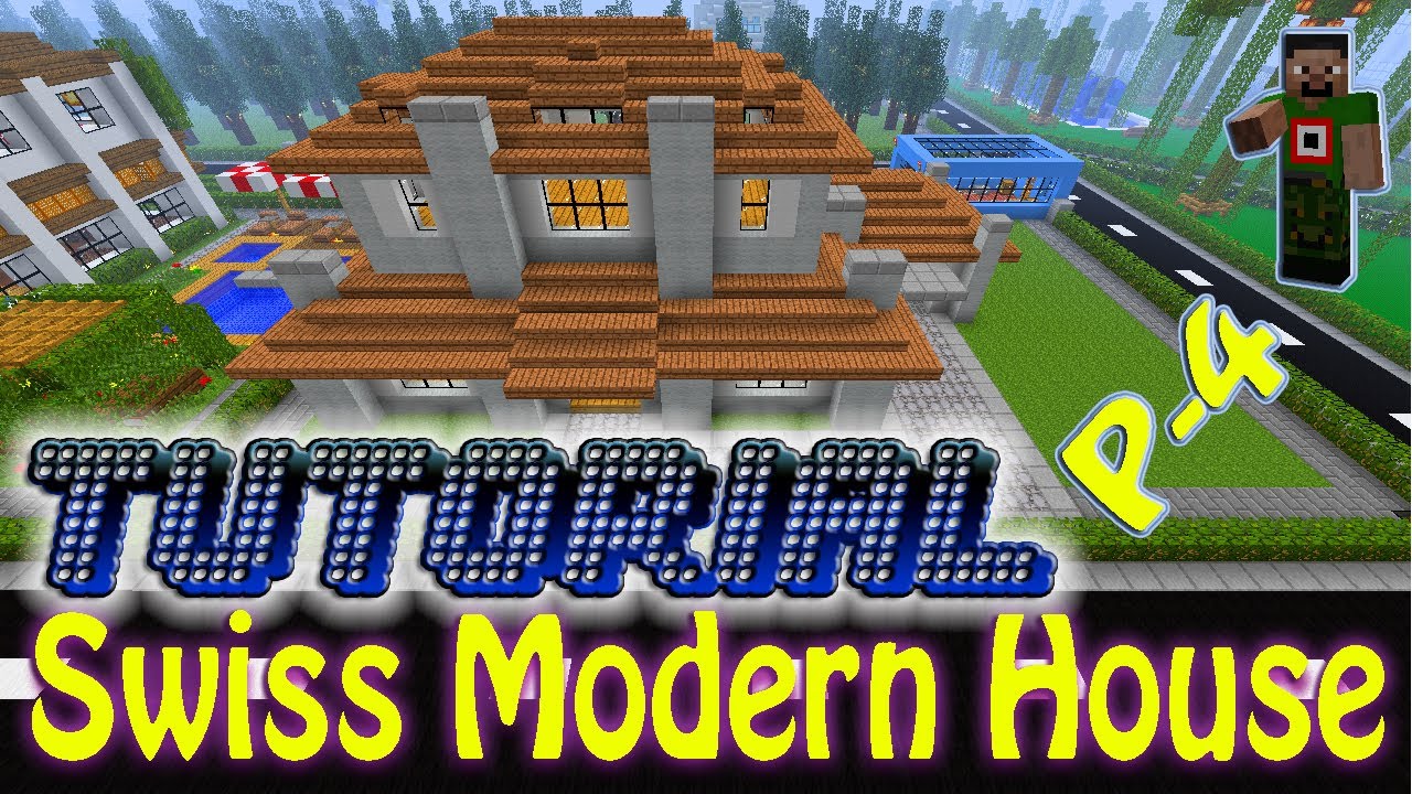 Minecraft Tutorial Of Swiss Modern House Part-4 - YouTube