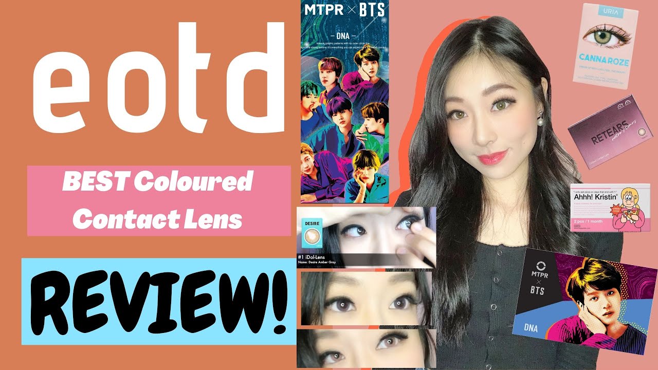 EOTD COLOURED CONTACT LENS REVIEW! | Best & most comfy coloured contact ...