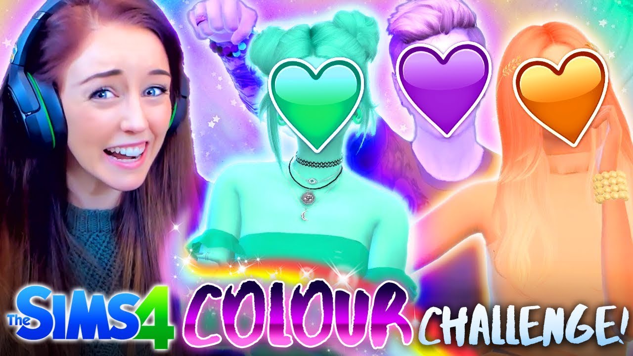 💜🧡💚 COLOUR CHALLENGE! 💜🧡💚 Pastel Colours! (The Sims 4 CAS) - YouTube