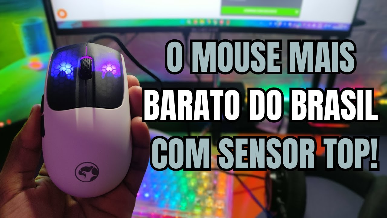 O MELHOR MOUSE CUSTO BENEFÍCIO DO BRASIL, BARATO E COM SENSOR TOP SEM ...