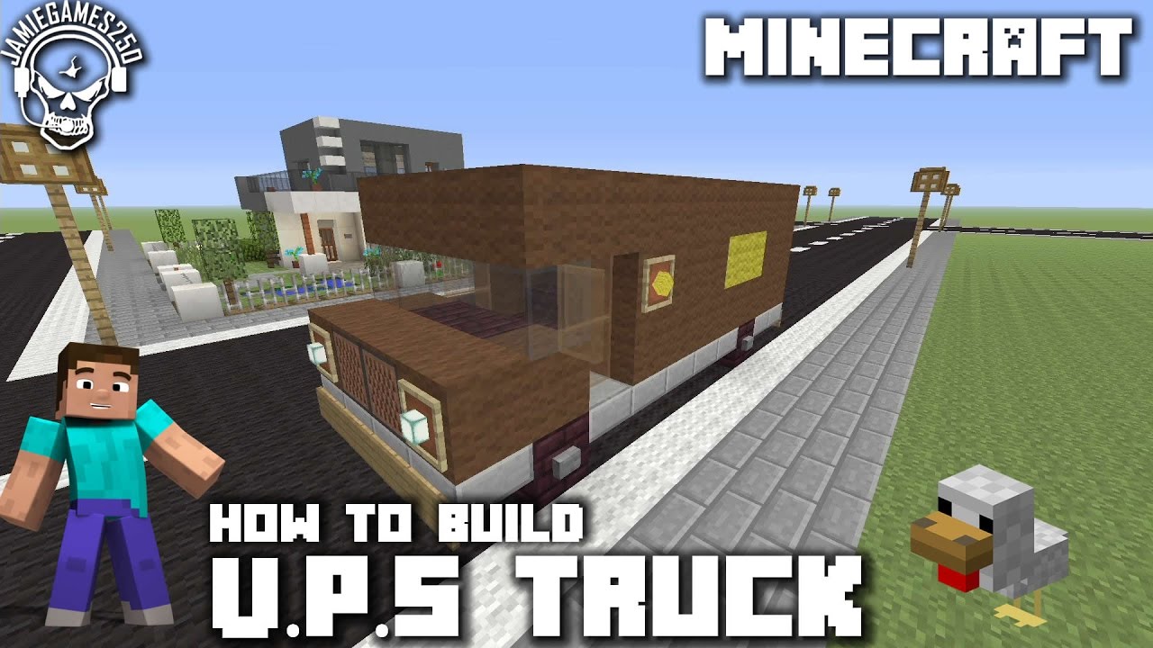 Minecraft: How to make A UPS Truck xbox one - YouTube