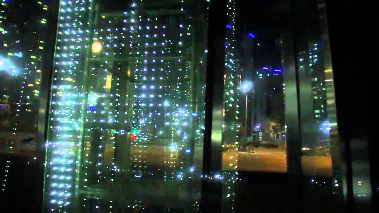 청라공원 미디어타워 (The Transparent LED Video Tower Made of Powerglass) - YouTube