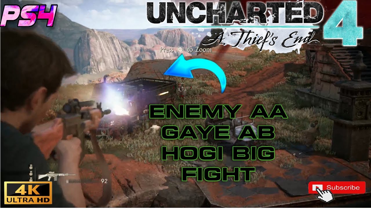 UNCHARTED 4 A THIEF END ENEMY AA GAYE BIG FIGHT PS4 GAME - YouTube