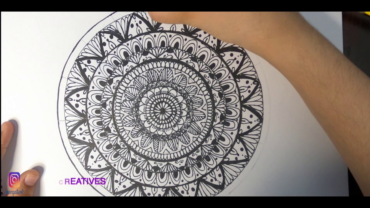 How to draw a mandala art step by step/ mandala art for begginers ...