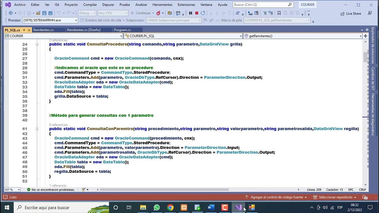CRUD C# Y ORACLE.Crud de la tabla Remitente, realizado con C# y base de datos Oracle. - YouTube