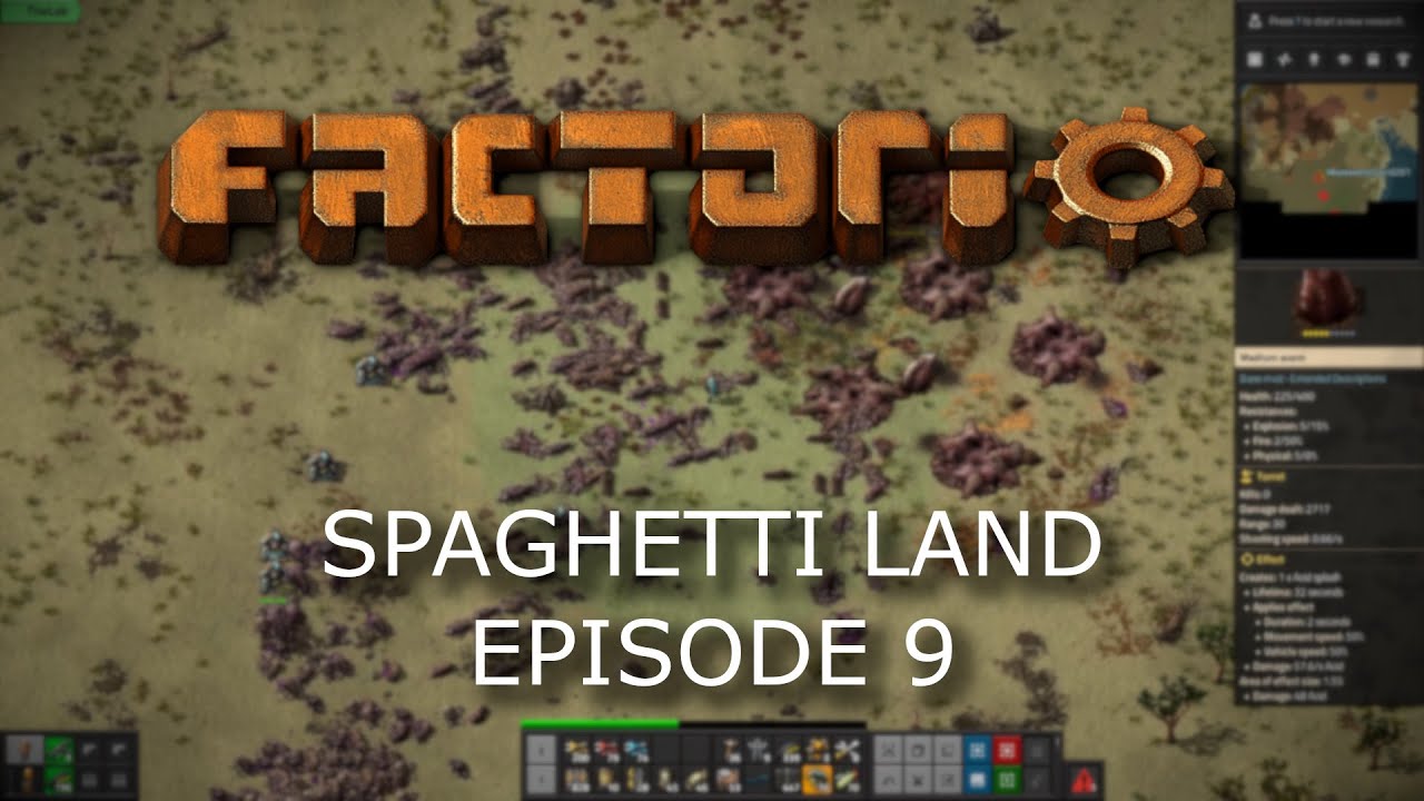 Factorio - Mediocre Warfare - Spaghetti Land Episode 9 - YouTube