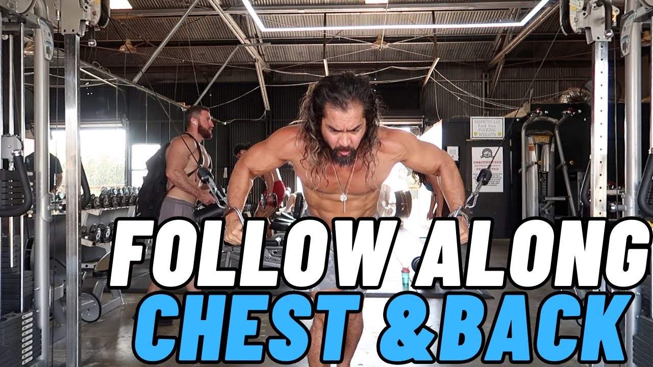 CHEST AND BACK WORKOUT - SEMI HEAVY DAY - FOLLOW ALONG! - YouTube
