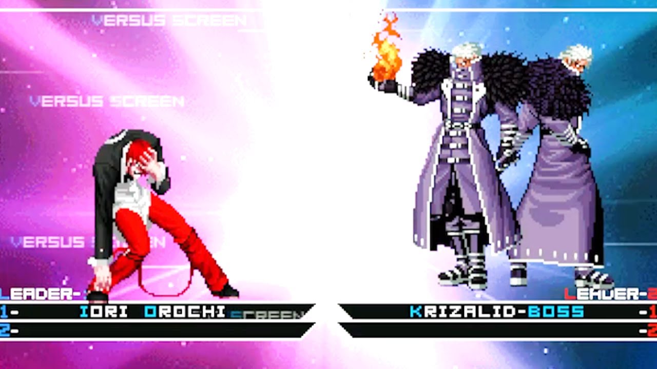 [kof mugen] iori orochi team vs Krizalid boss - YouTube
