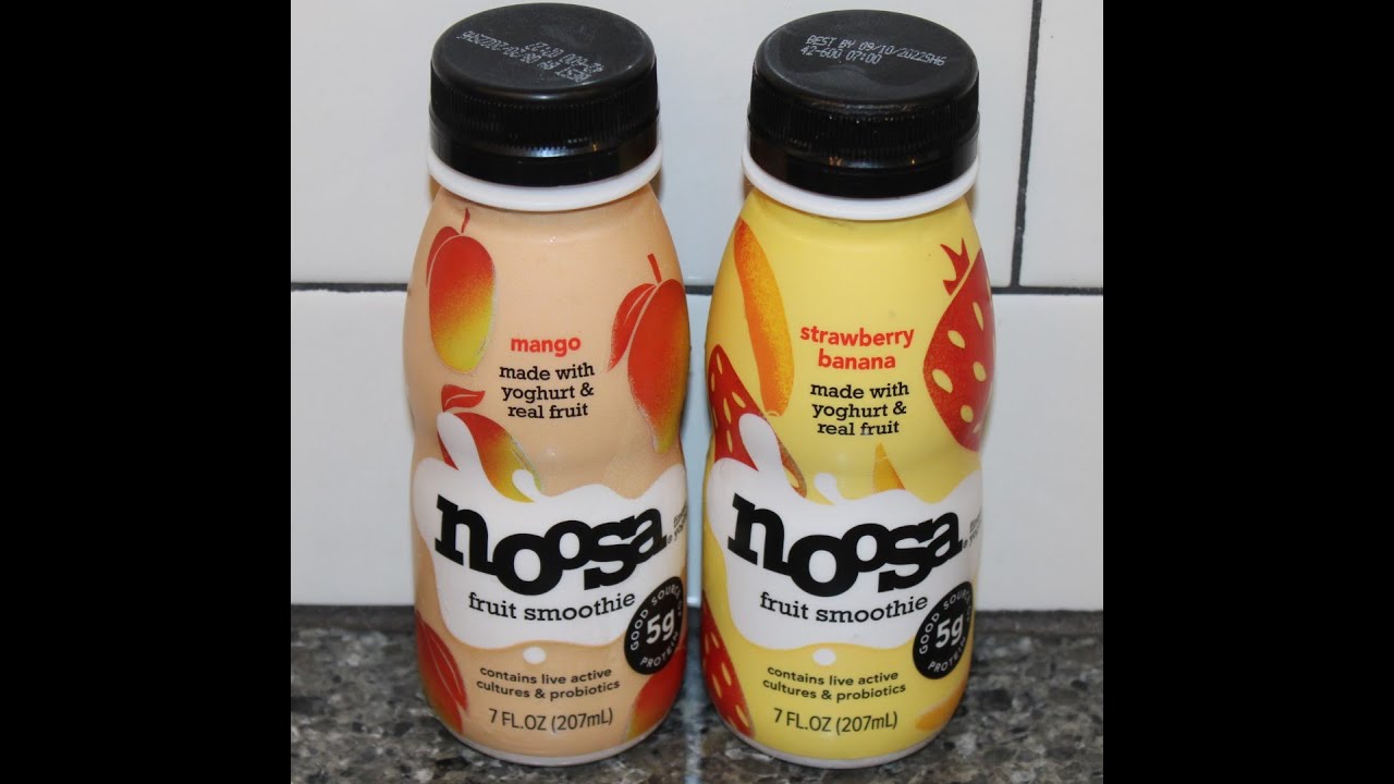 Noosa Fruit Smoothie: Mango & Strawberry Banana Review - YouTube