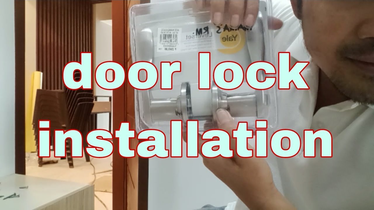 Door lock installation - YouTube