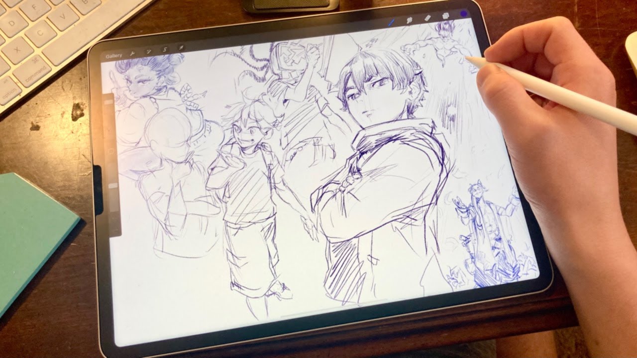 Anime Anatomy Practice | Sketching Manga Draft - YouTube