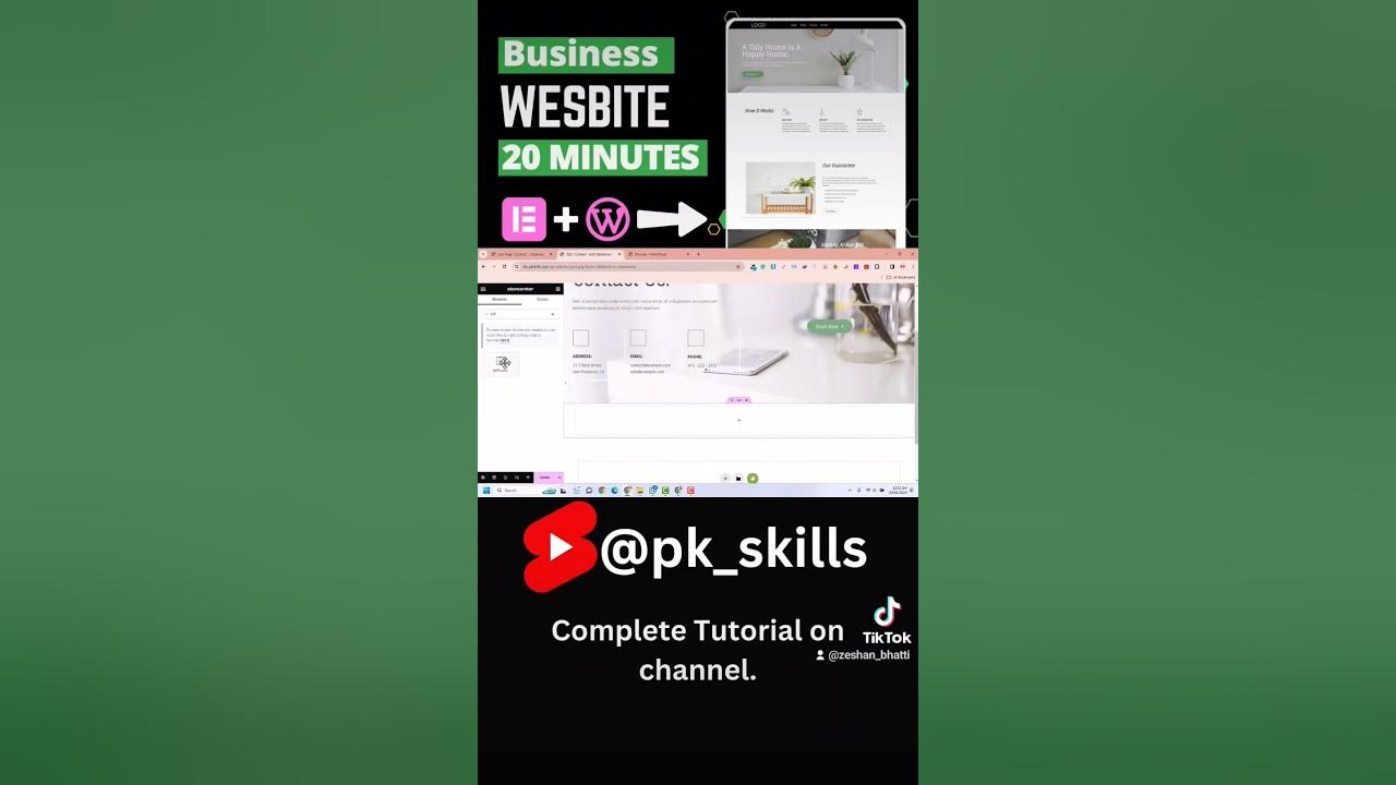 Wordpress Website Just In 20 Minutes Wordpress Elementortutorial Youtube