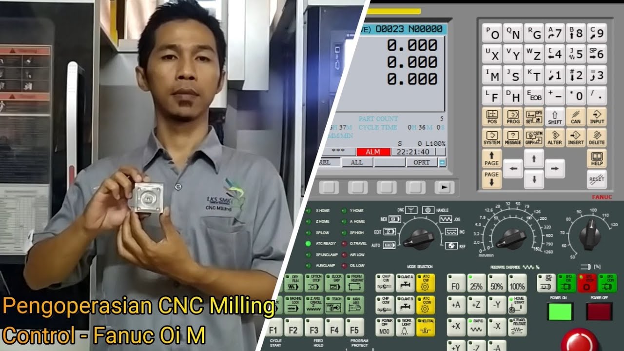 PENGOPERASIAN MESIN CNC MILLING FANUC OiM - Swansoft - YouTube