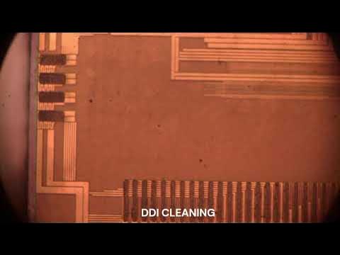 이방성 도전필름 (ACF) 세정 과정 (세정 전, 후 차이 비교) - YouTube