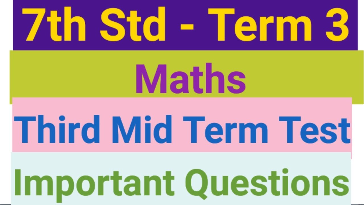 7th Std Term 3 Maths Third Mid Term Test Important Questions 7th-std-term-3-maths-third-mid-term-test-important-questions