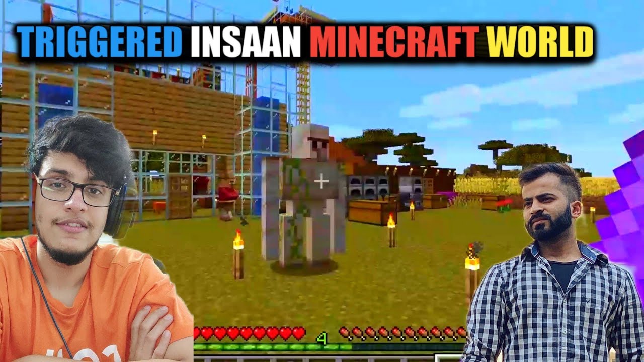 TRIGGERED INSAAN INVITED ME TO HIS MINECRAFT XP FARM|| UPDATED WORLD OF ...
