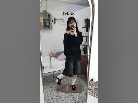 159cm / 43kg 일주일 코디 모아보기🫧 #데일리룩 #코디 #ootd #lookbook - YouTube