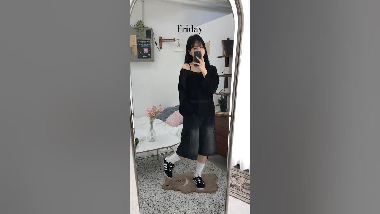 159cm / 43kg 일주일 코디 모아보기🫧 #데일리룩 #코디 #ootd #lookbook - YouTube