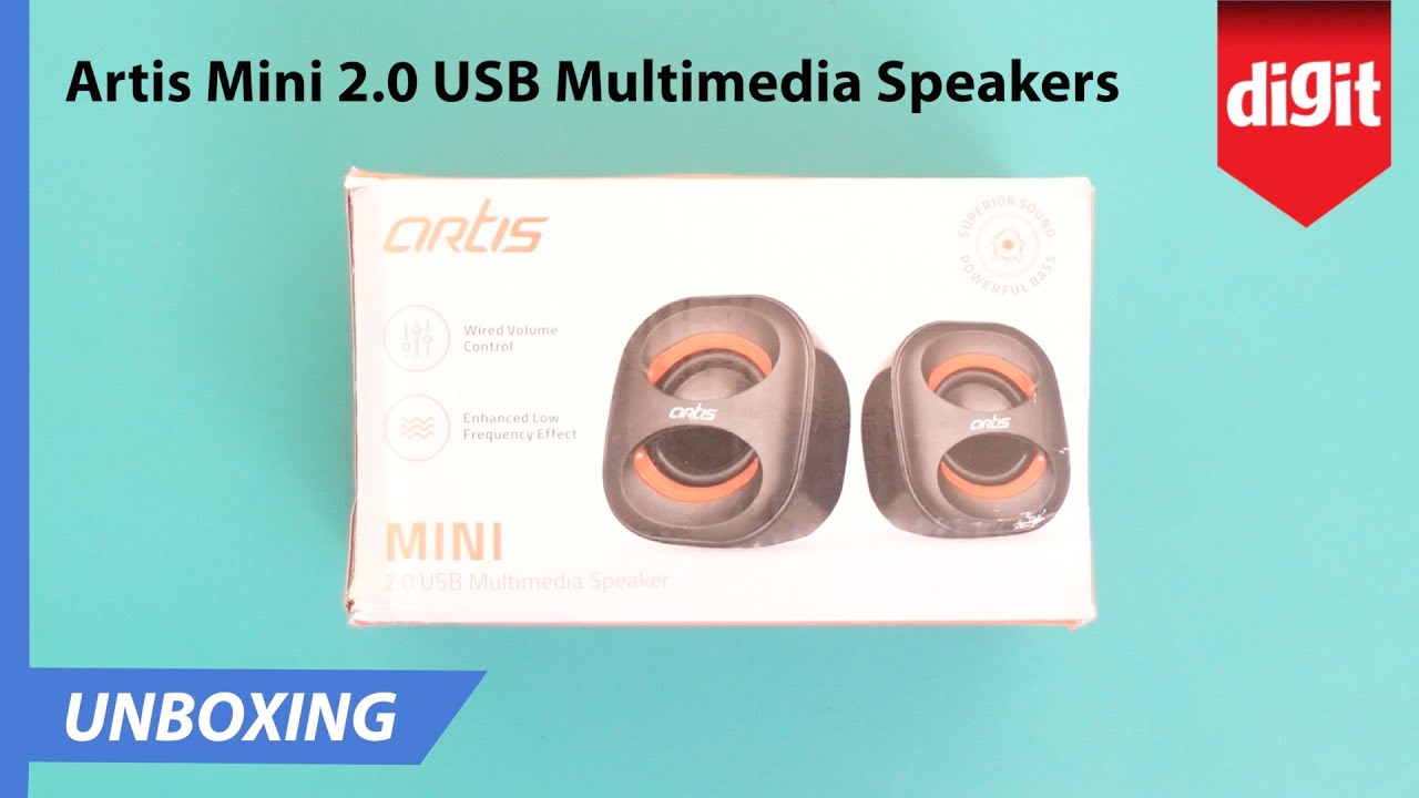 Artis Mini 2.0 USB Multimedia Speakers Unboxing - YouTube