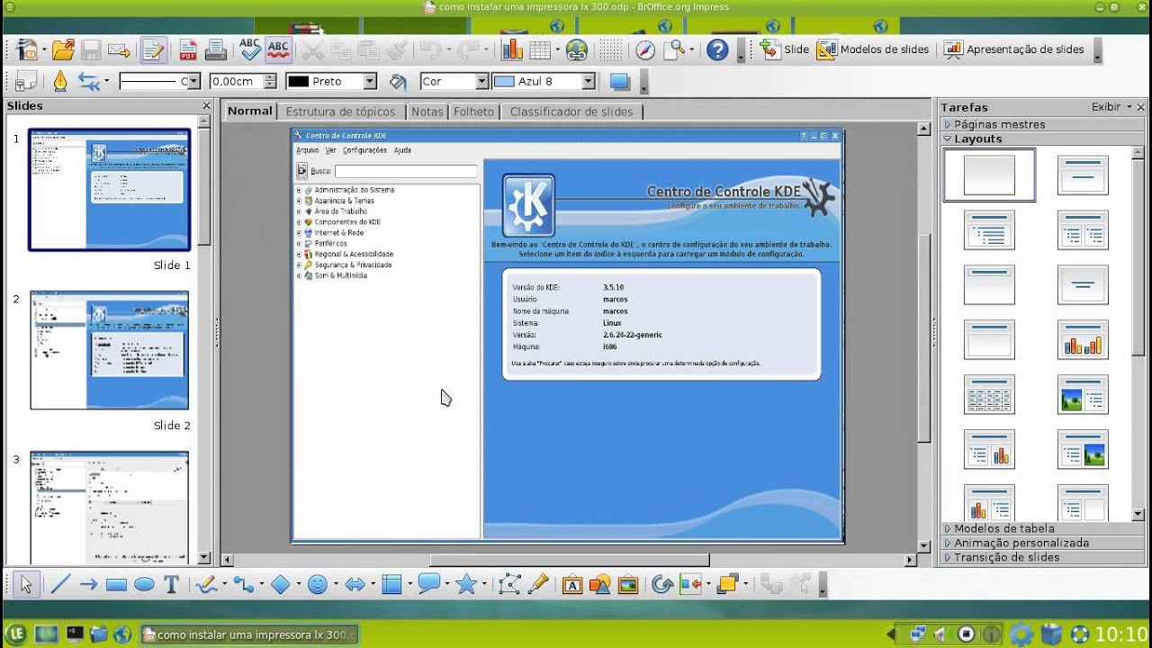 como instalar impressora epson lx 300 no linux - YouTube