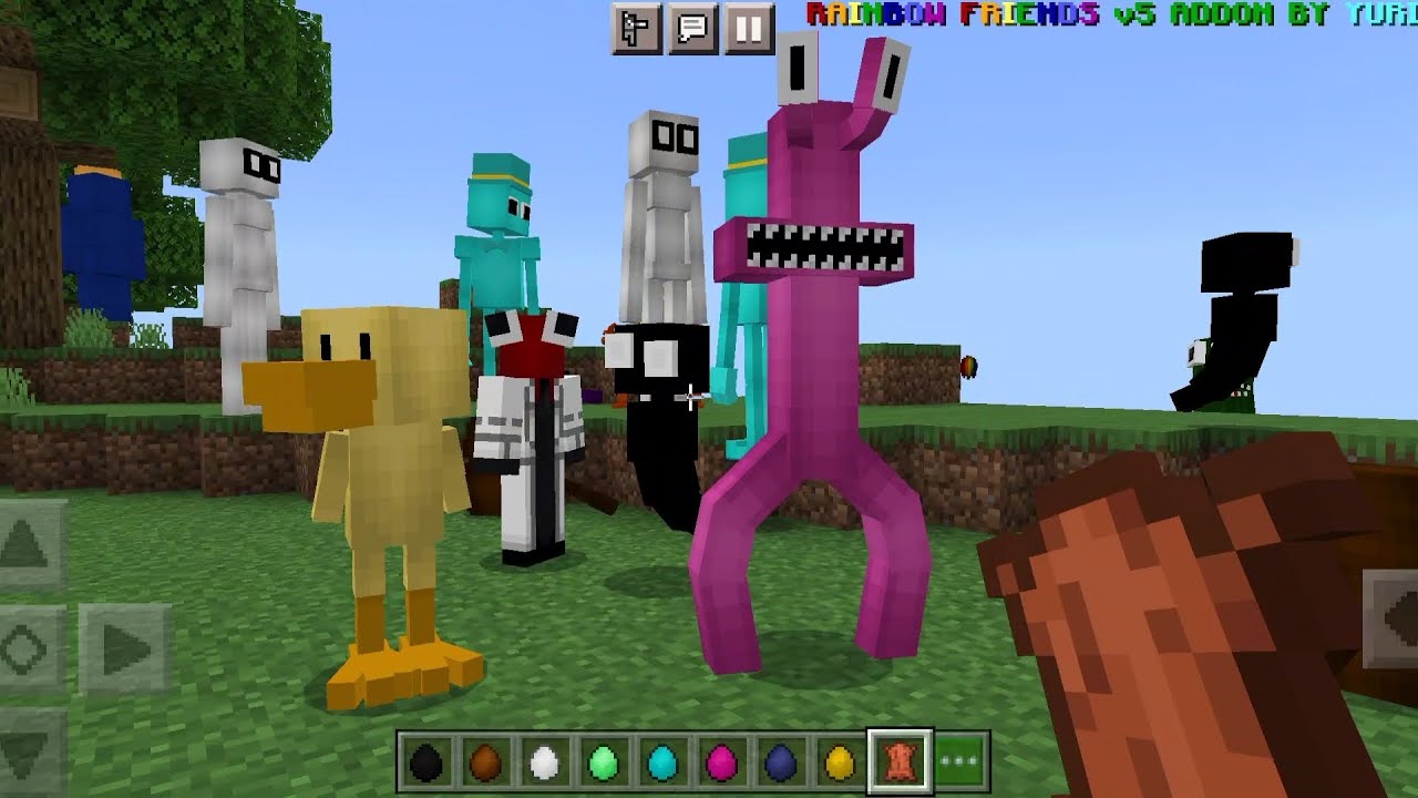 Rainbow Friends V5 Addon in Minecraft PE - YouTube