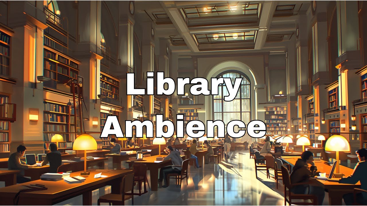 Library ambience for study and work | White Noise - YouTube