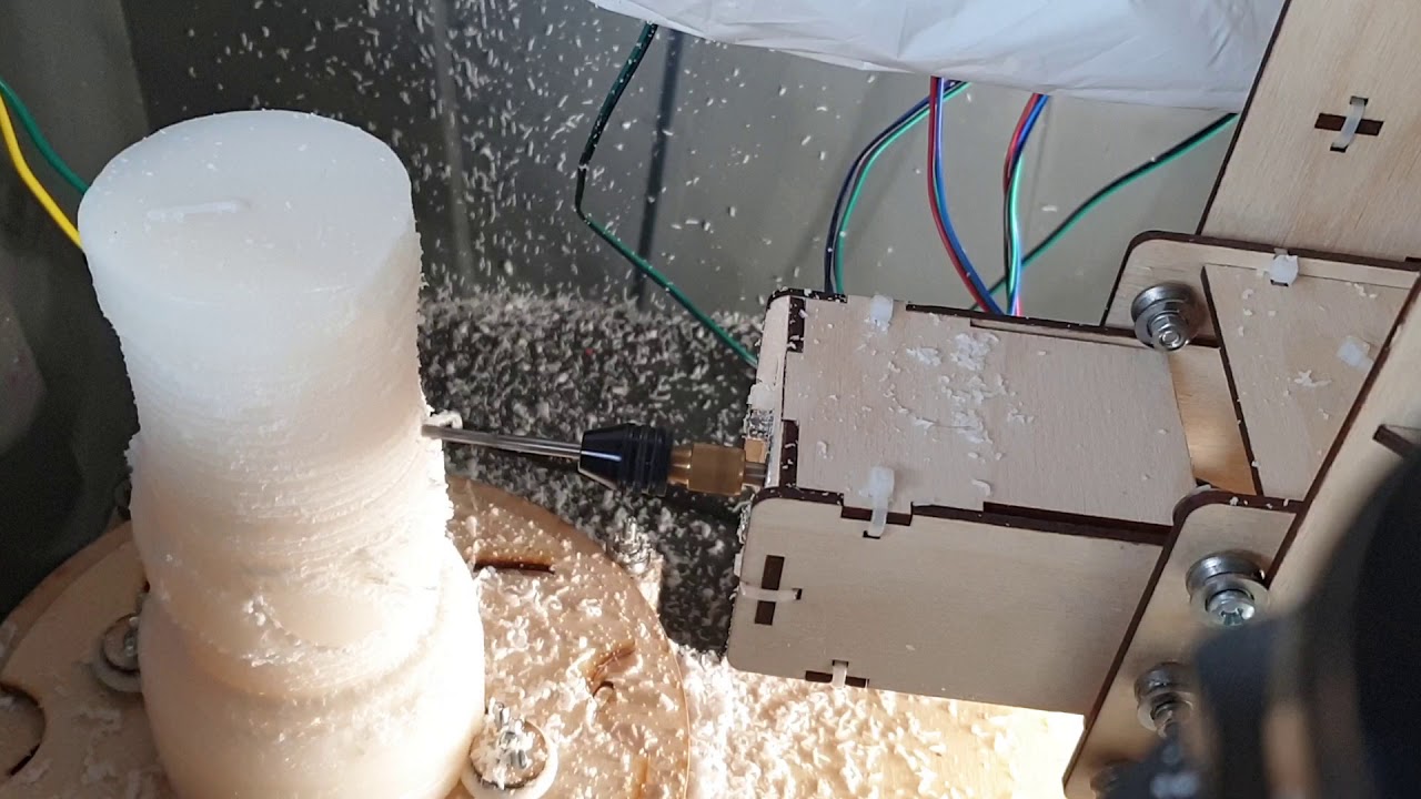 CNC Candle Carver - Roughing - YouTube
