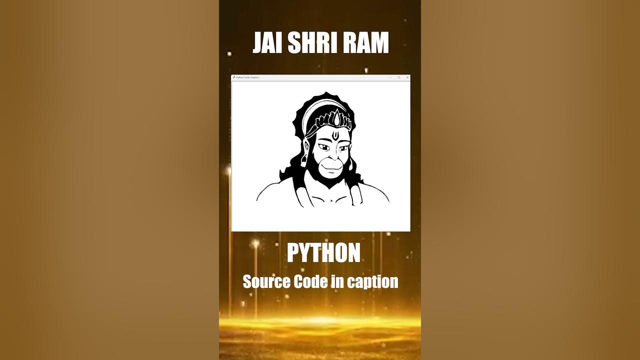 Jai Shree Ram Draw Hanuman Ji 🙏using Python Code Python Jaishreeram