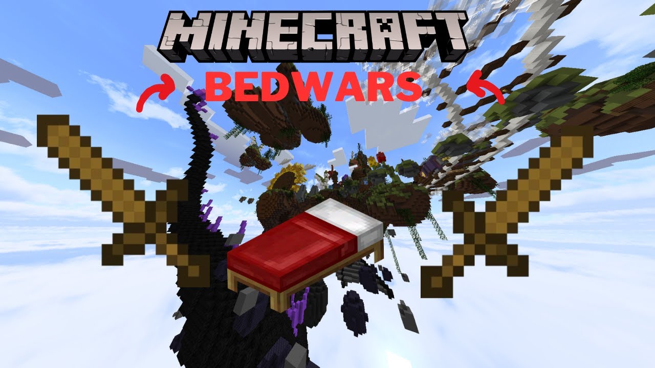 Bedwars but we can only use wooden sword and wool (and tnt) Part.1 ...