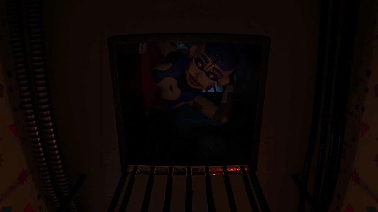 BALLORA CLIMBS THROUGH THE VENTS AND ATTACKS ME (Circus Baby's Dinner ...