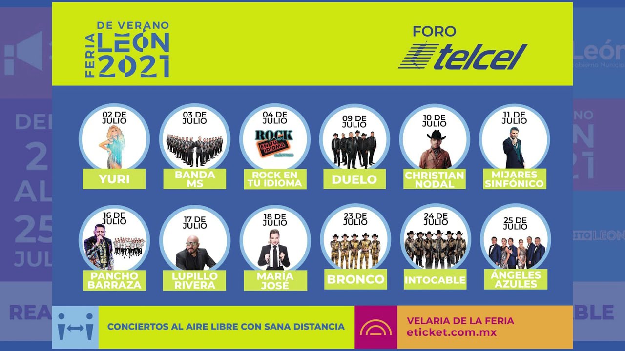 FERIA DE VERANO LEON 2021. PRECIOS DE LOS CONCIERTOS EN LA VELARIA ...